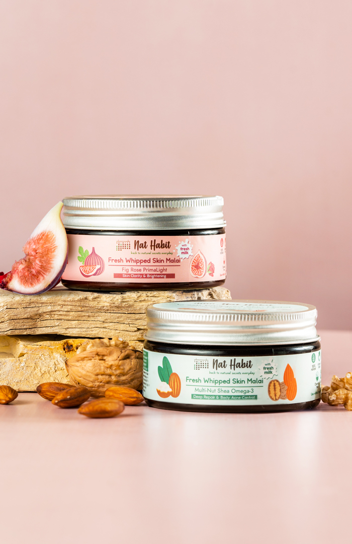 Multi Nut & Fig Rose Body Malai Combo